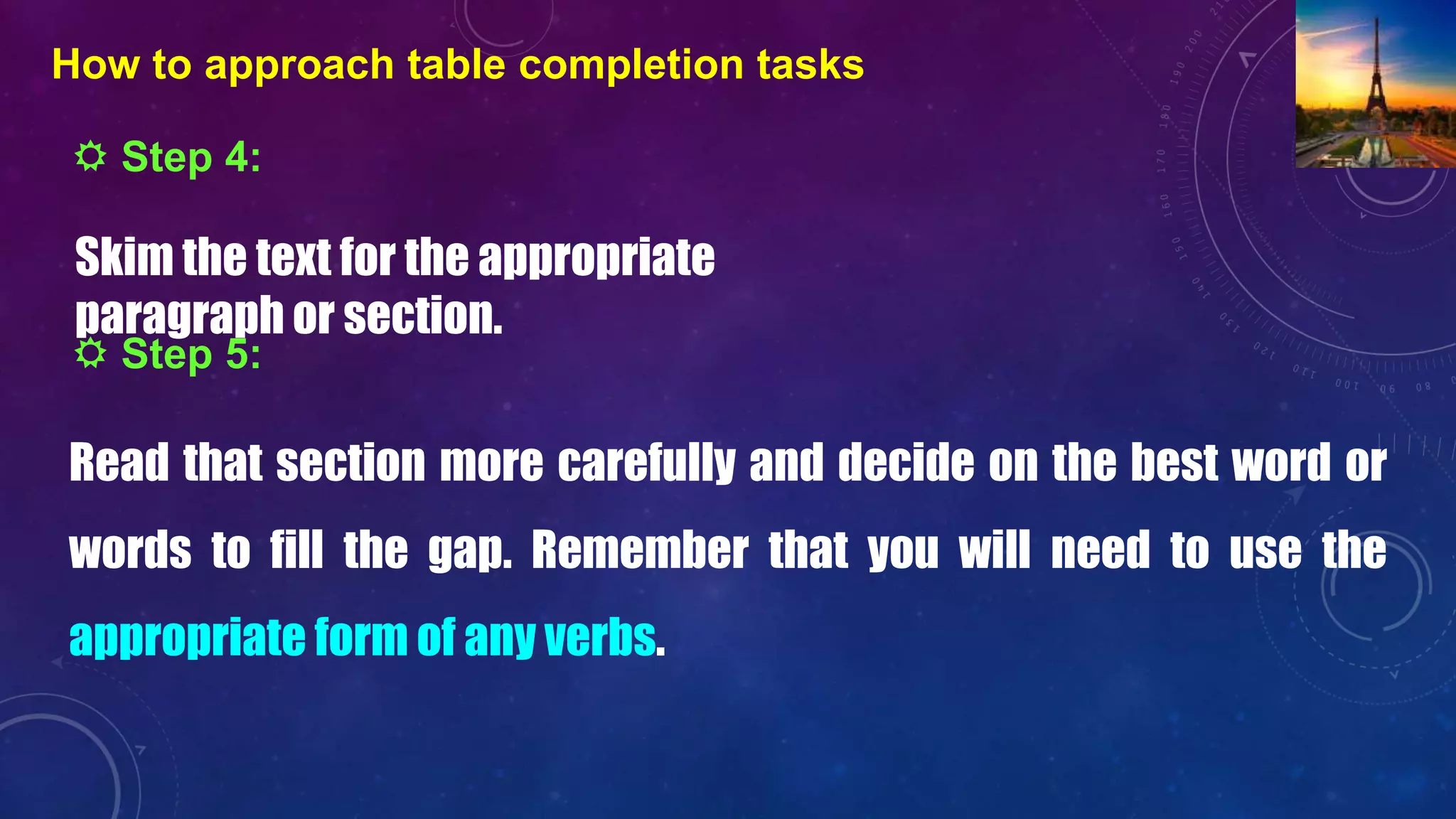 Complete ielts (b1) u1 - reading (table completion) andlistening | PPTX