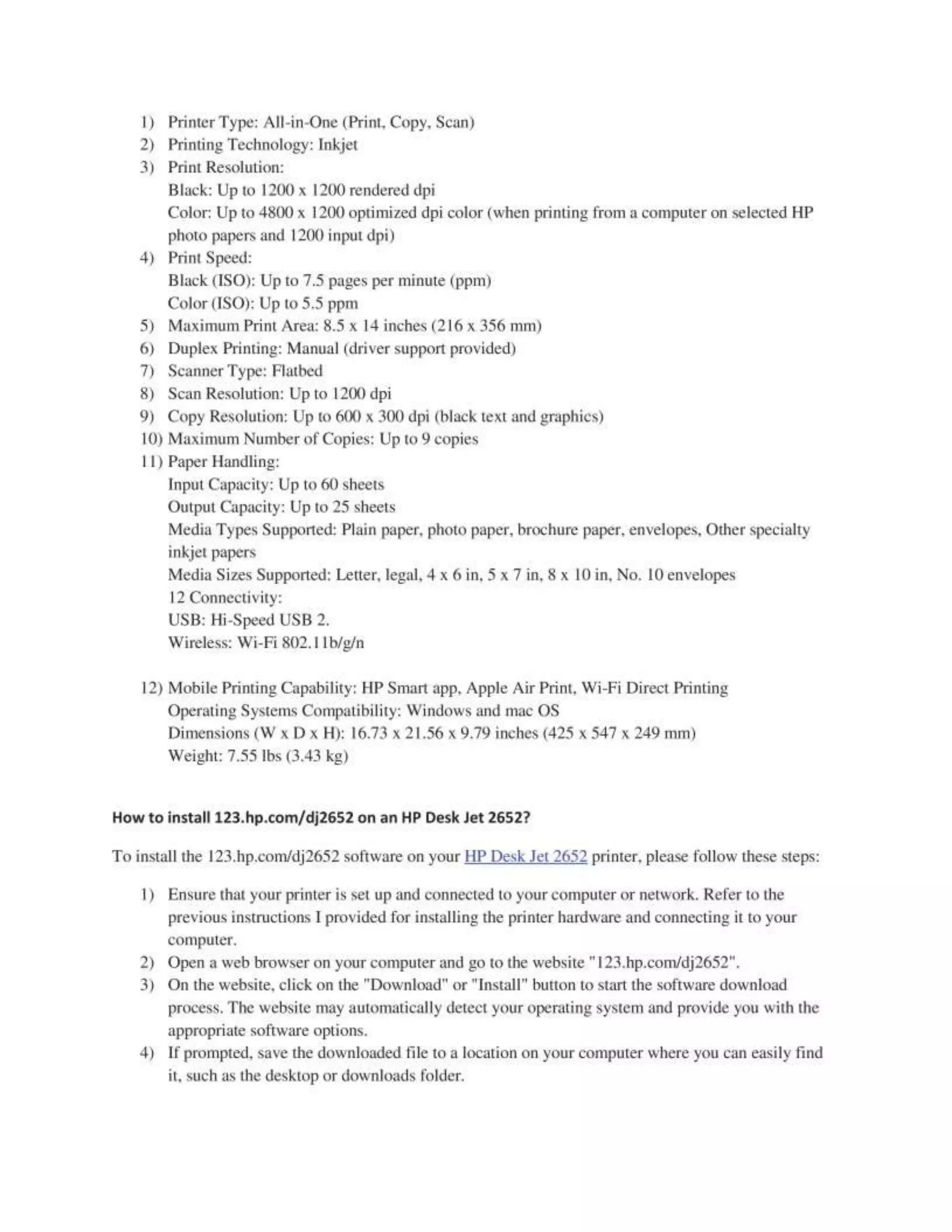 Complete Instructions for Installing The HP Desk Jet 2652 All (1).ppt