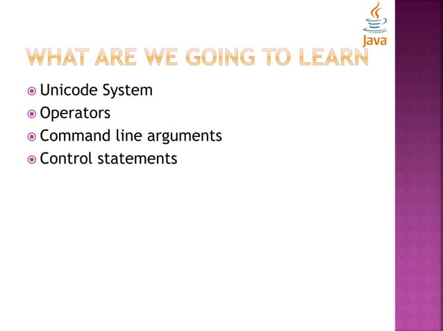 Lets Start With Java Basic Concepts Pptx Programming Languages Computing