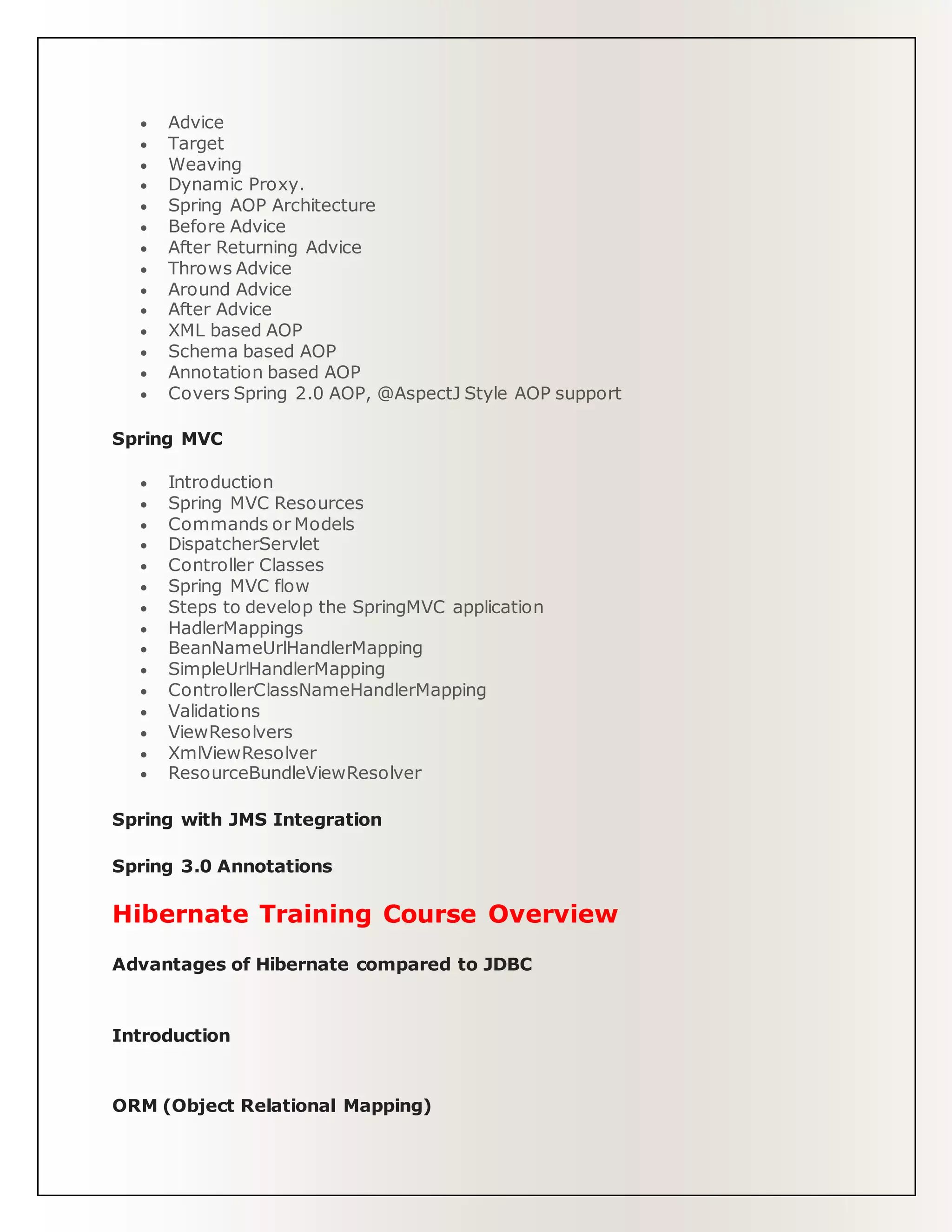 Complete java syllabus 7448062045 Yesdo Sddd | DOCX