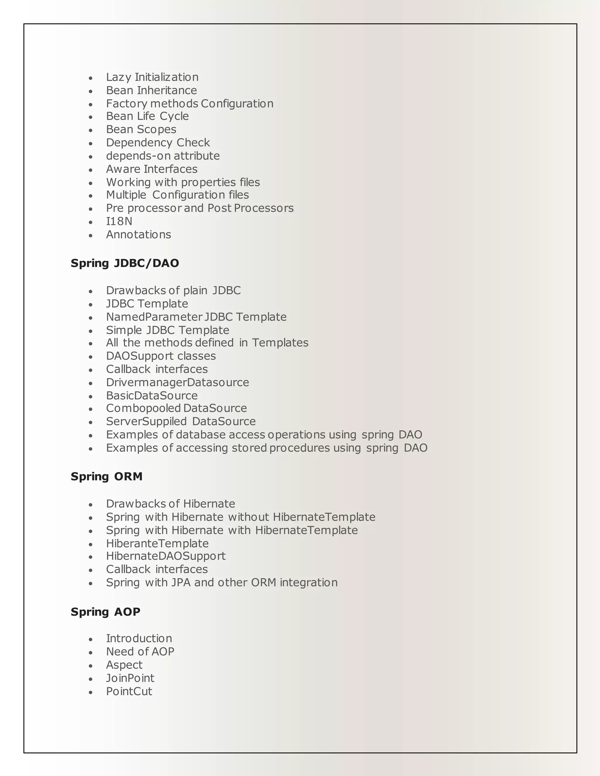 Complete java syllabus 7448062045 Yesdo Sddd | DOCX