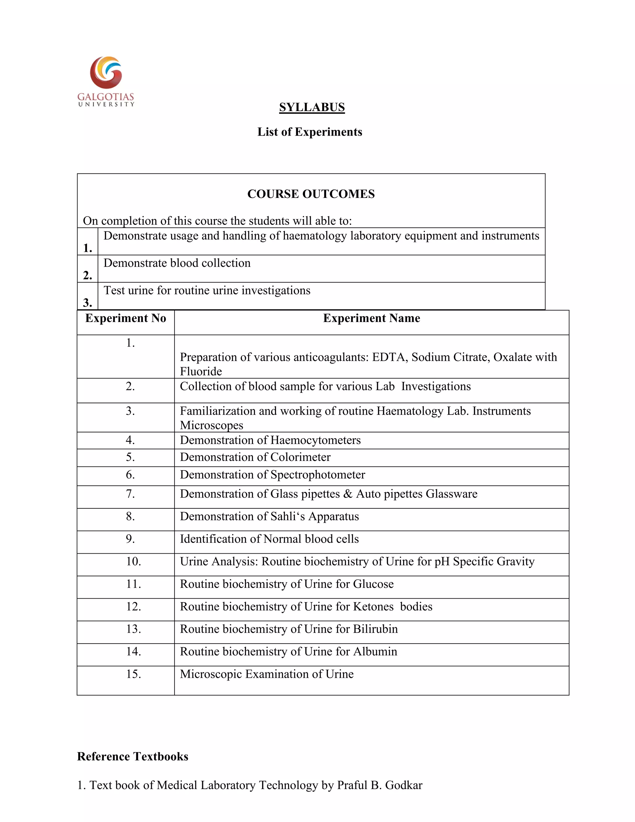 Basic Haematology practical Lab manual | PDF