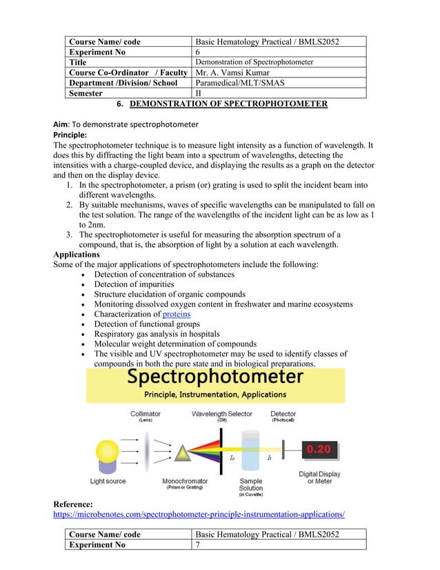 Basic Haematology practical Lab manual | PDF