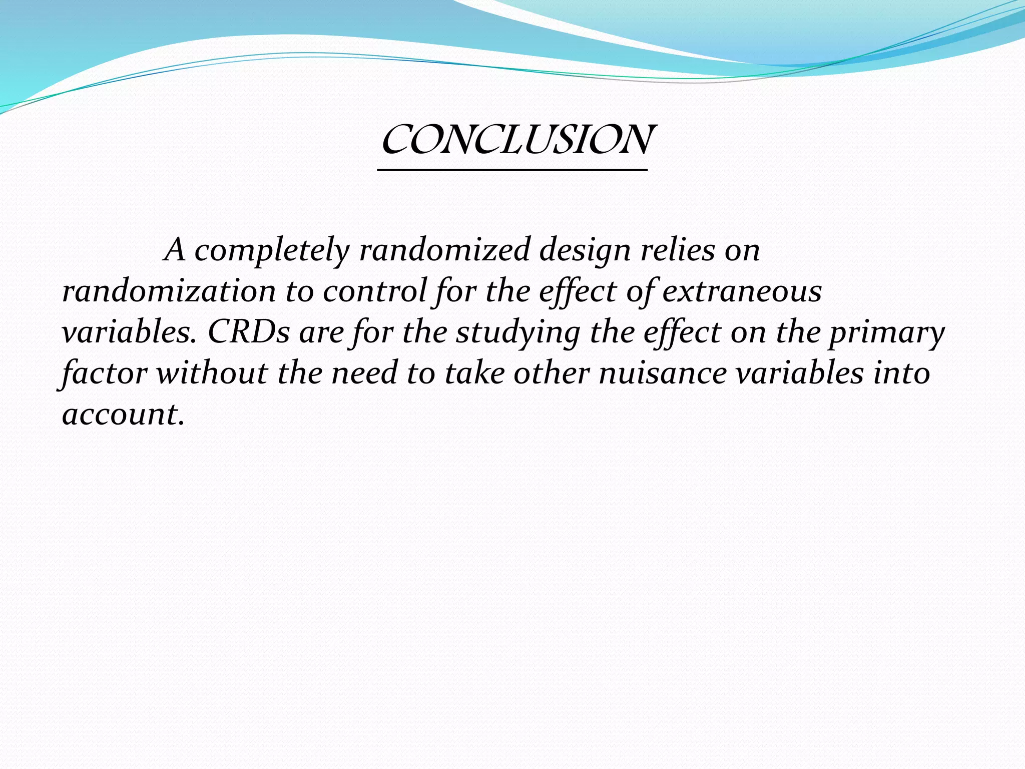 Completely randomized design | PPTX