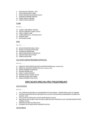 MOETS Club Class Menu | DOCX