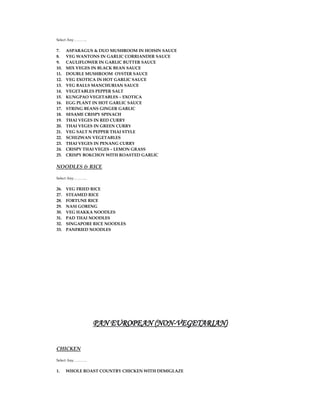 MOETS Club Class Menu | DOCX