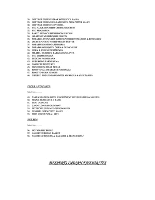 MOETS Club Class Menu | DOCX