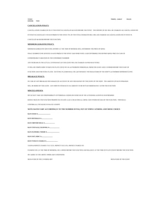 MOETS Club Class Menu | DOCX