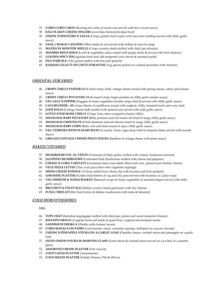 MOETS Club Class Menu | DOCX