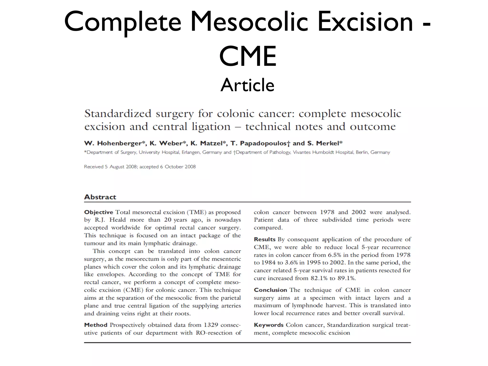 Complete mesocolic excision | PPT