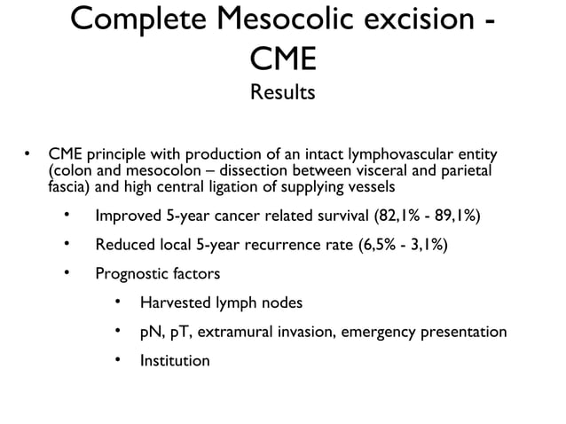 Complete mesocolic excision | PPT | Medical Health