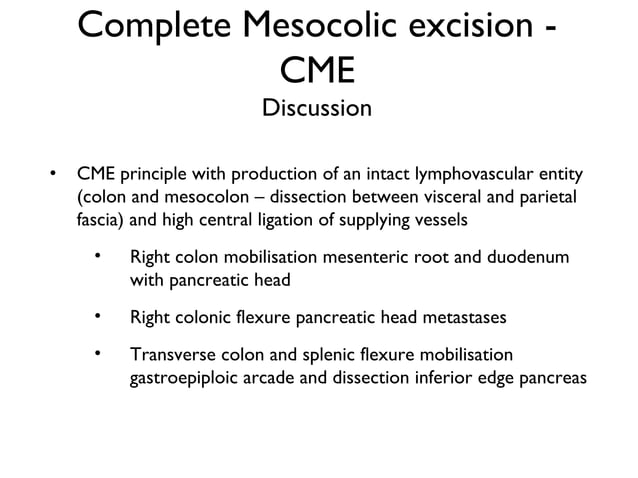 Complete mesocolic excision | PPT | Medical Health