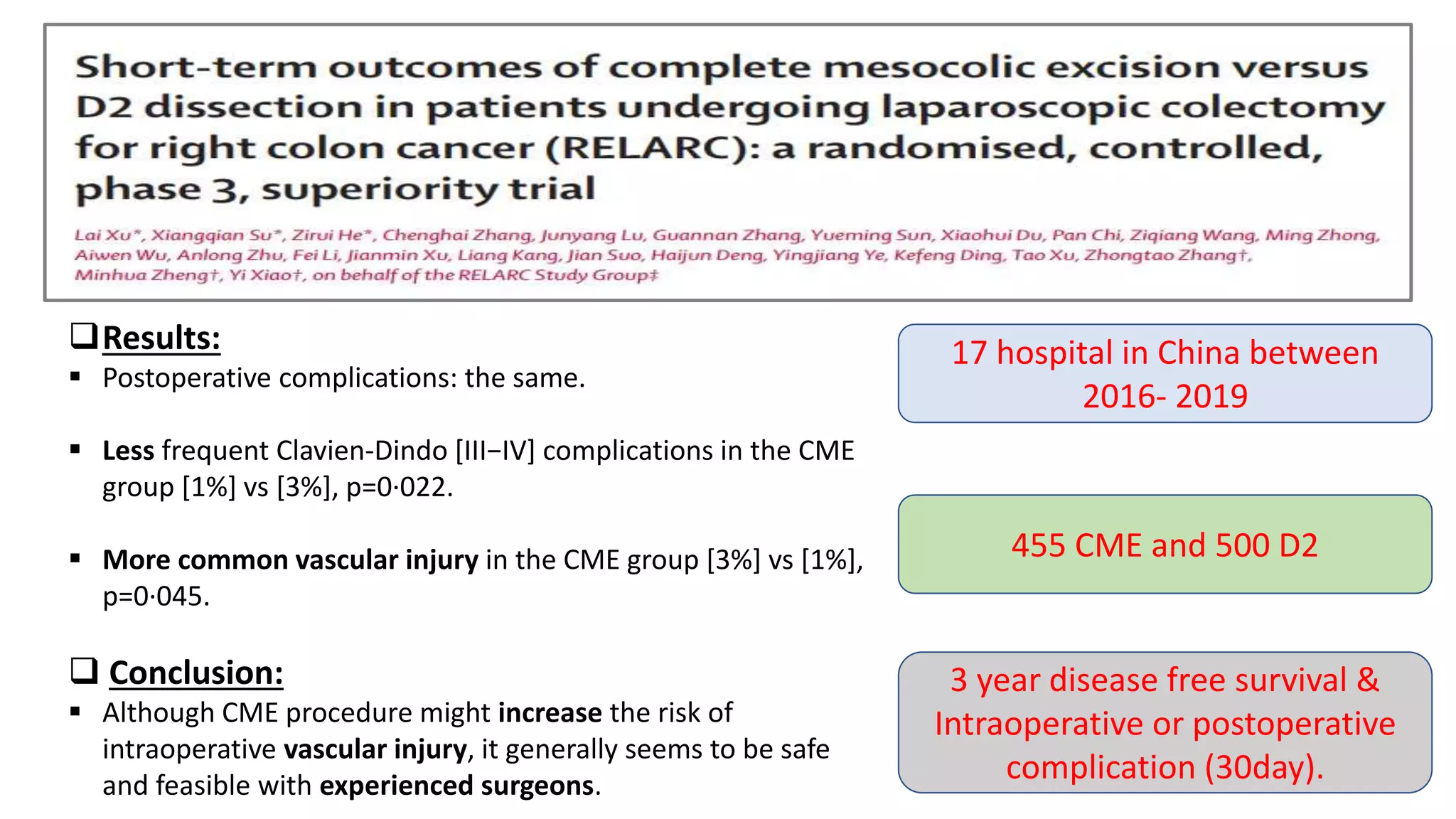 Complete Mesocolic Excision Cme Vs D2 Pptx