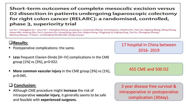 Complete mesocolic excision (CME) Vs D2.pptx | Surgery | Medical Health