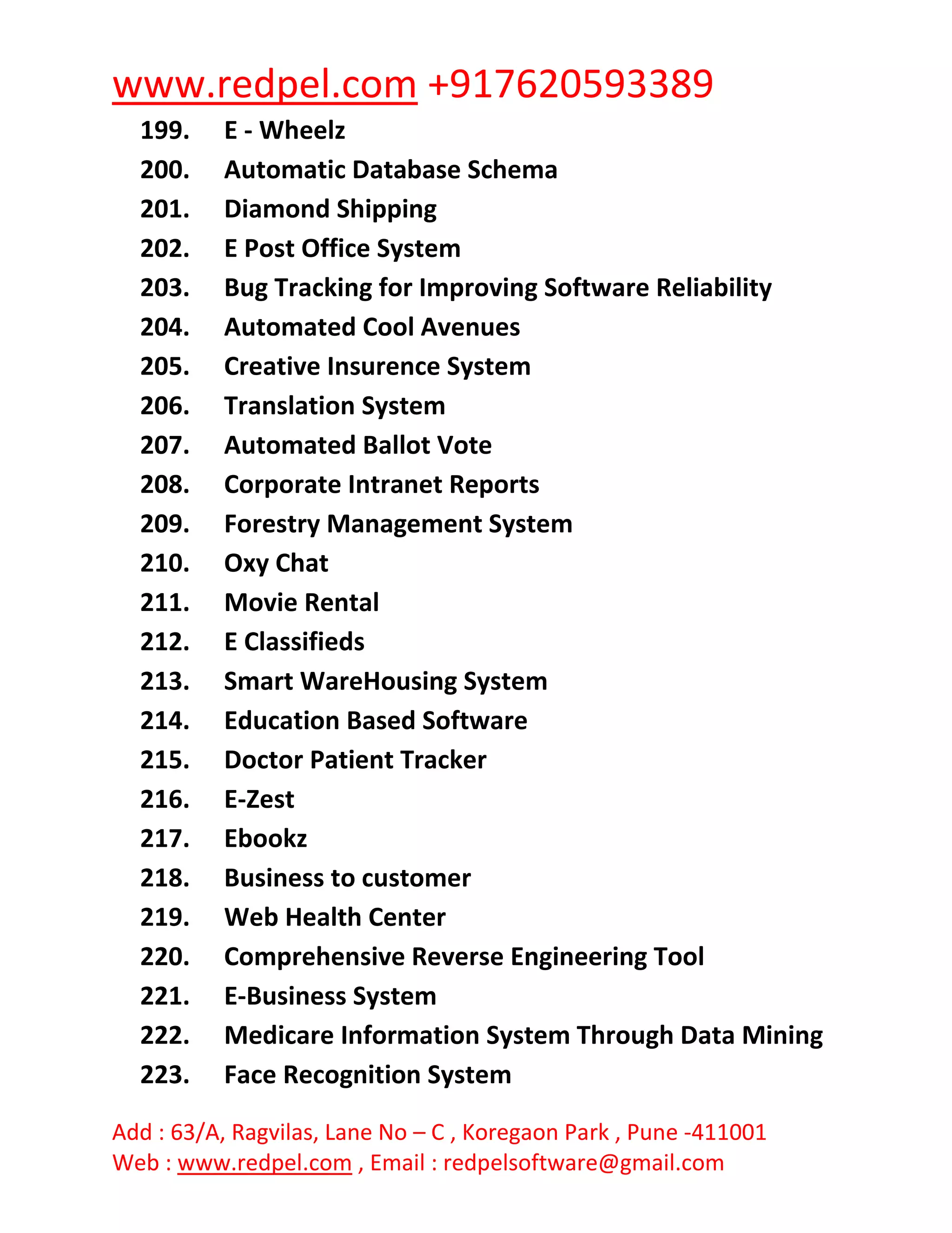 java / dot net mini projects list | PDF | Computer Software and ...