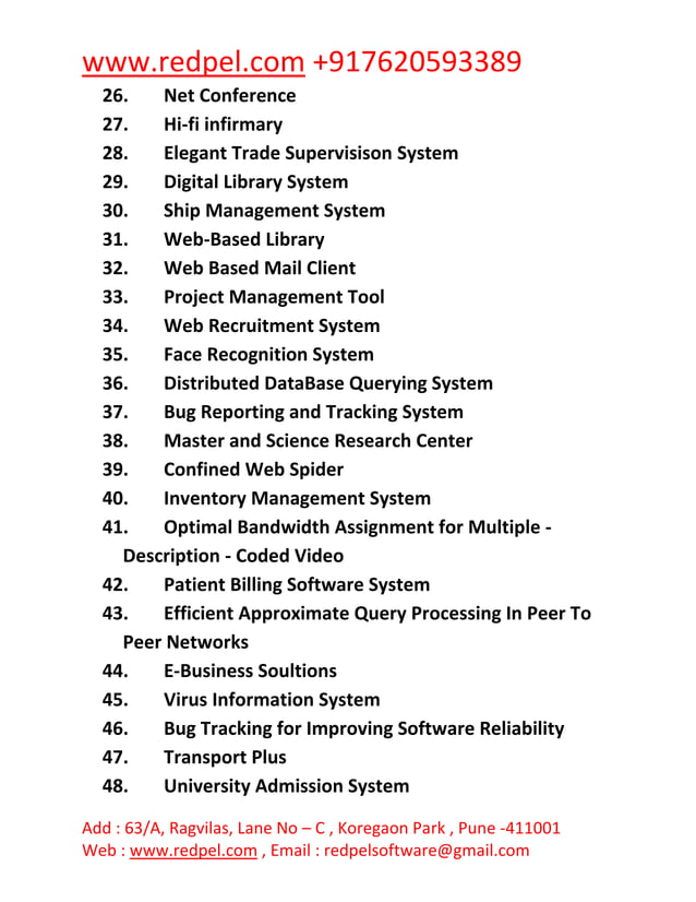 java / dot net mini projects list | PDF | Computer Software and ...