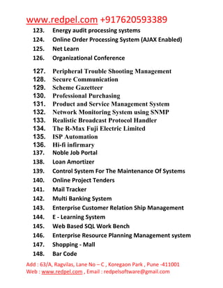java / dot net mini projects list | PDF | Computer Software and ...