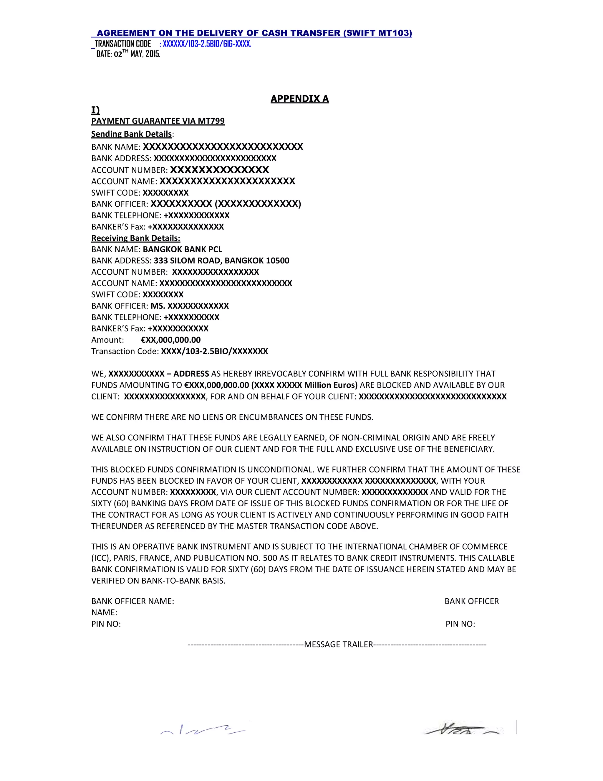 Complete mou mt103.real cash transfer latest[1] (1) | PDF