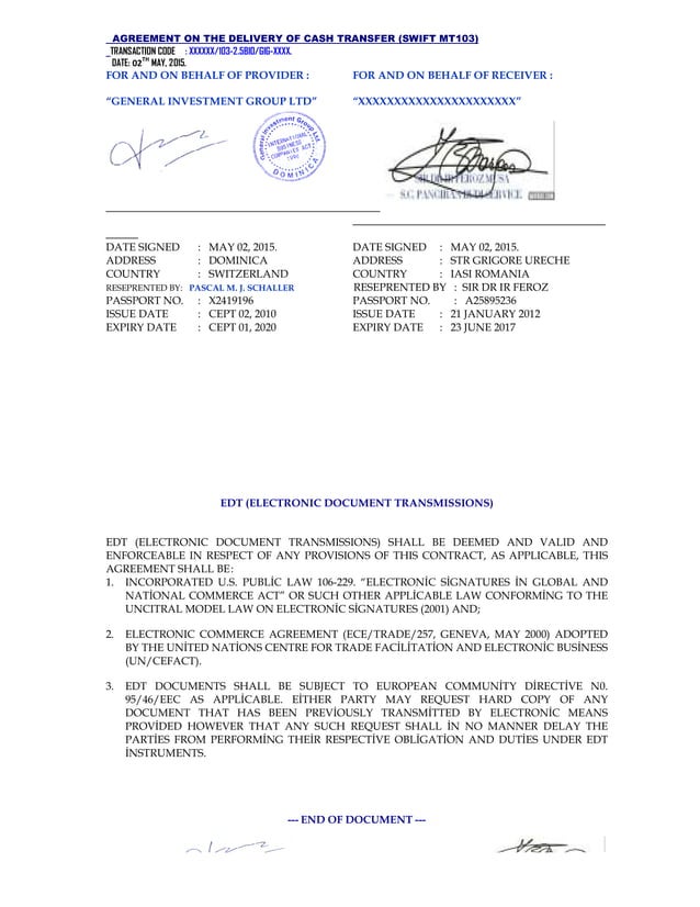 Complete mou mt103.real cash transfer latest[1] (1) | PDF