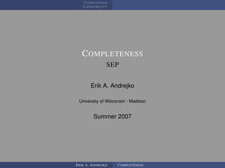 Completeness | PPT