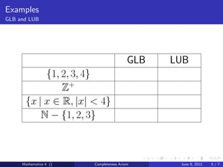 Completeness axiom | PDF