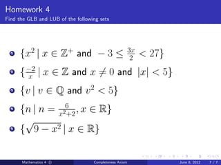 Completeness axiom | PDF