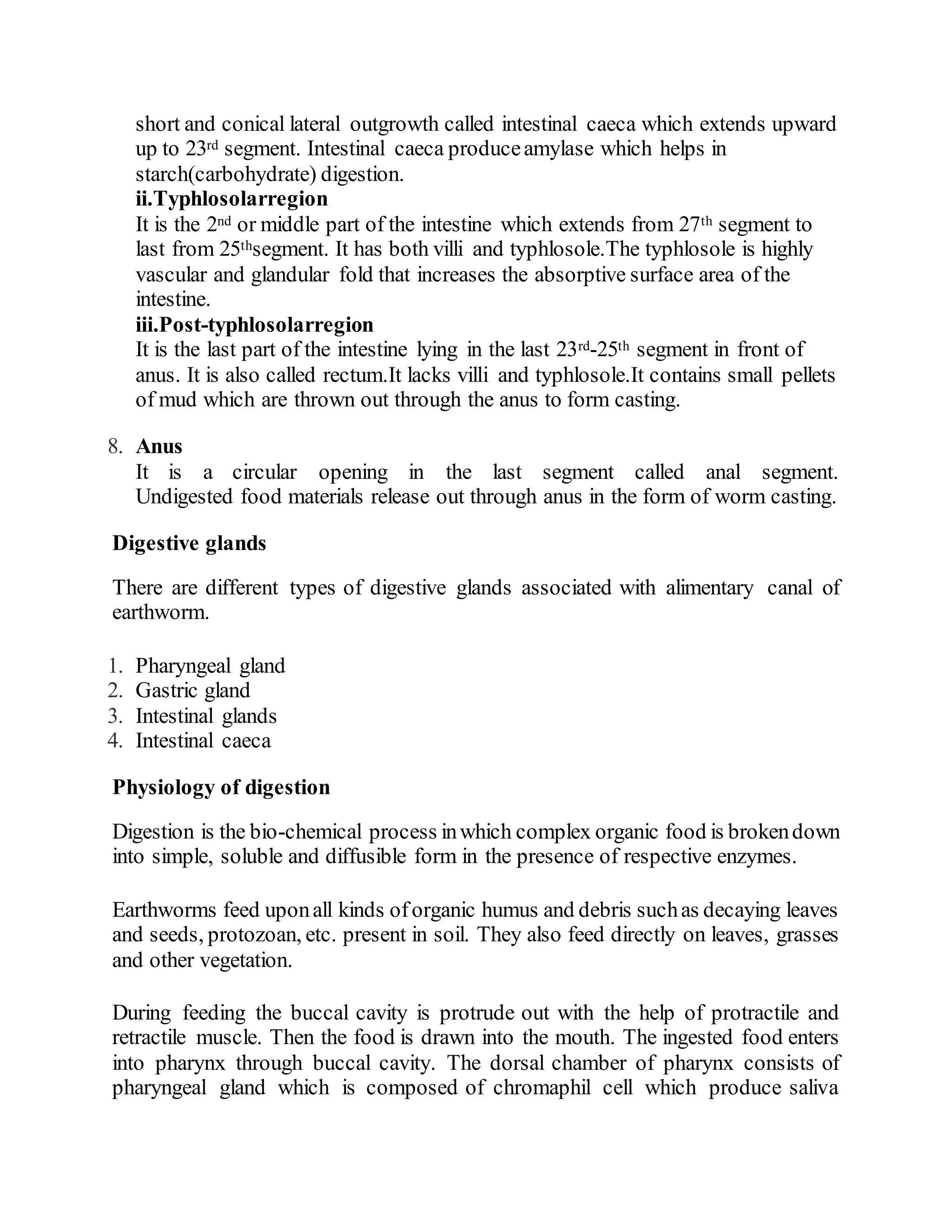 Complete notes on earthworm 11 | DOCX