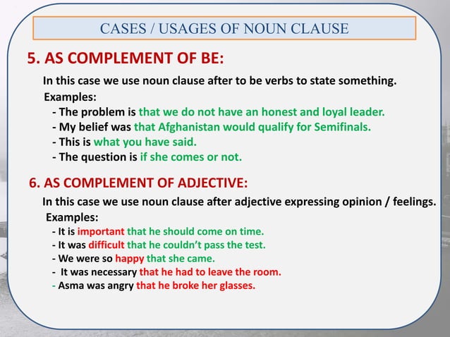 COMPLETE NOUN CLAUSE.pptx Complete notes about noun clause is described ...