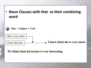 COMPLETE NOUN CLAUSE.pptx Complete notes about noun clause is described ...