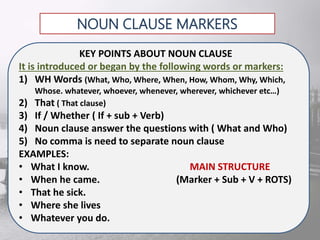 COMPLETE NOUN CLAUSE.pptx Complete notes about noun clause is described ...