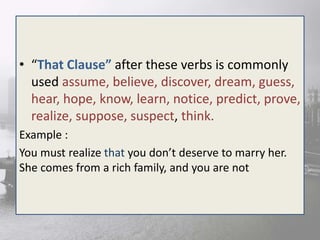 COMPLETE NOUN CLAUSE A1.pptx it is noun clause | PPT