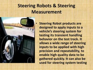 Vehicle Testing by OEM Technological Instruments | PPTX | Physics | Science