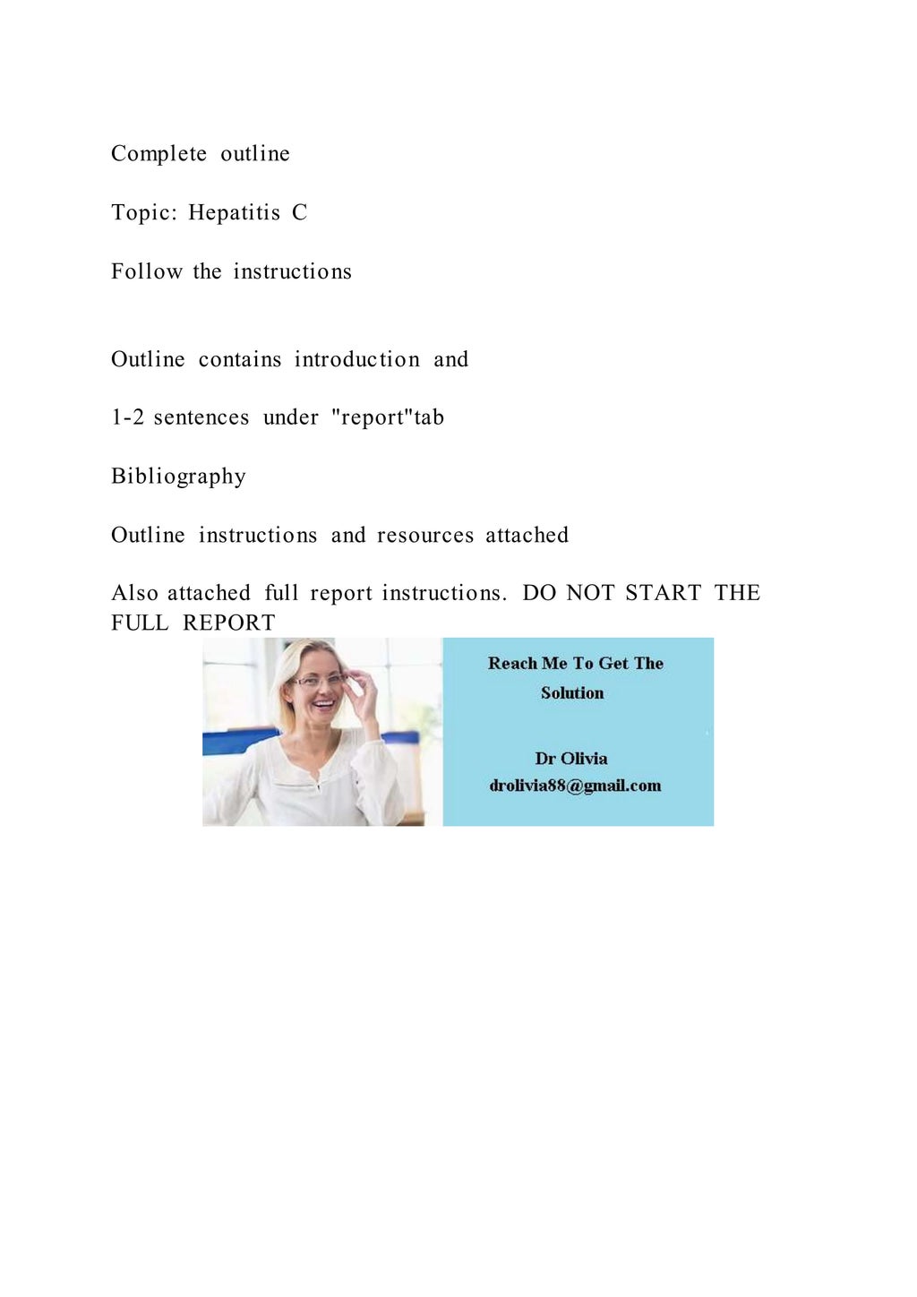 Complete outlineTopic Hepatitis CFollow the instructions | DOCX