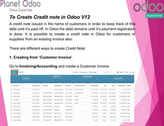 Complete overview of the odoo 13 invoicing process | PPTX | Business | Business and Finance