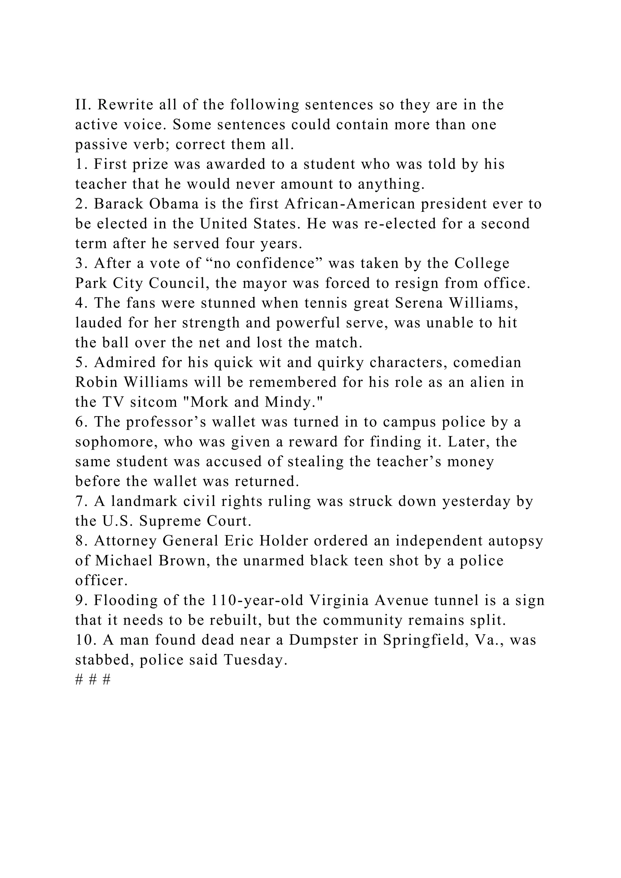 Complete Part I, then revise the sentences in Part II so that thei.docx