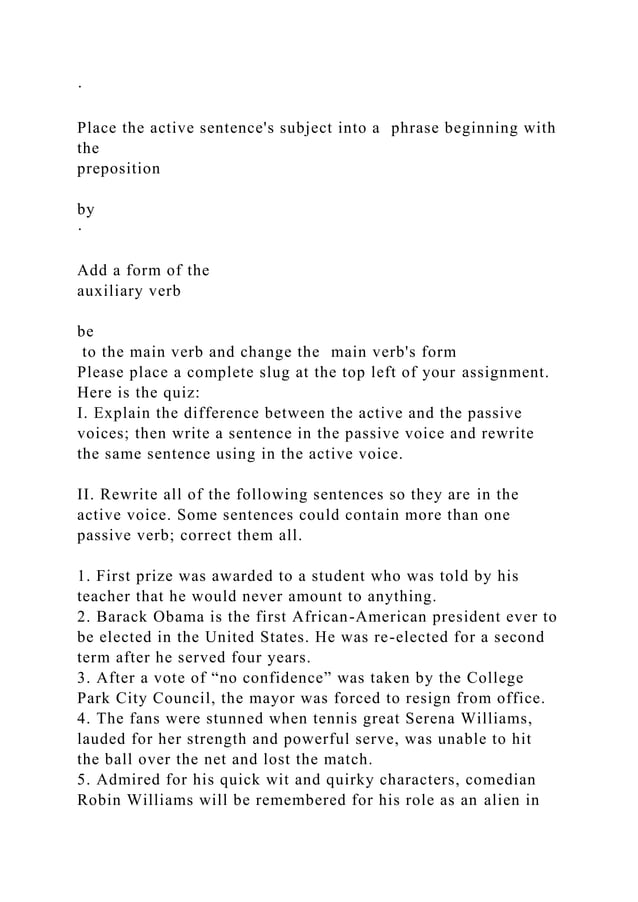 Complete Part I, then revise the sentences in Part II so that their .docx