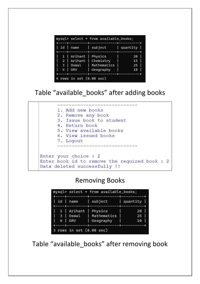 Python And Mysql Linking Class 12th Project File 23 24 Pdf