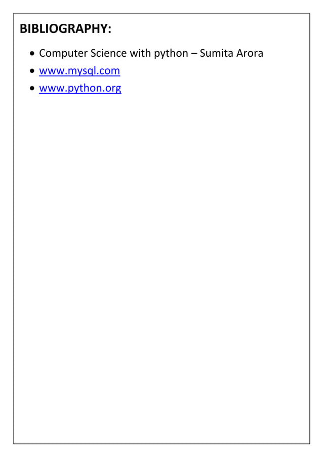 Python And Mysql Linking Class 12th Project File 23 24 Pdf 6638