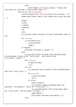 Python and MySQL Linking Class 12th Project File 23-24 | PDF