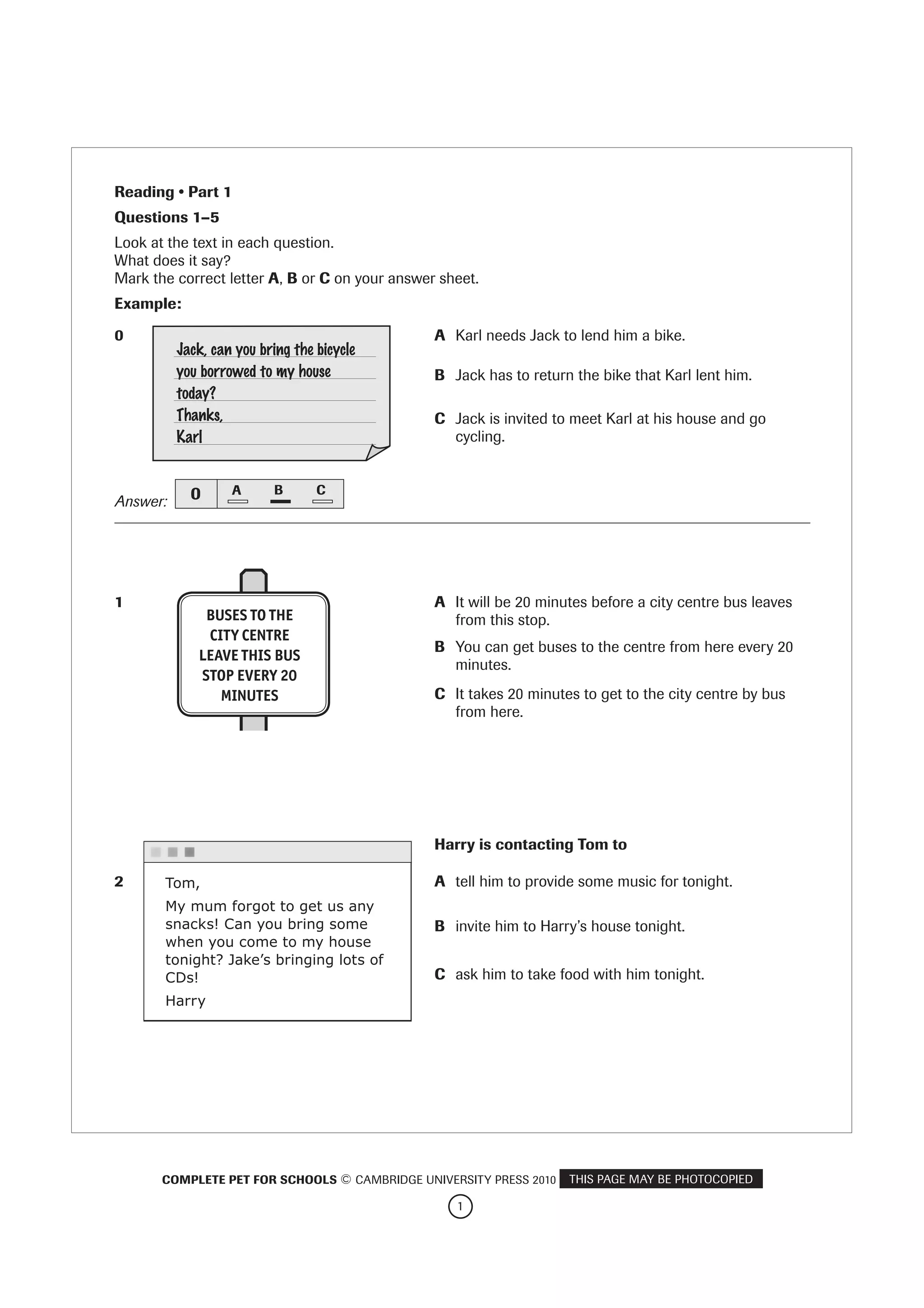 Complete pet test_readingwritingpaper | PDF