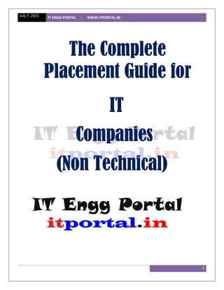 Complete placement guide(non technical) | PDF