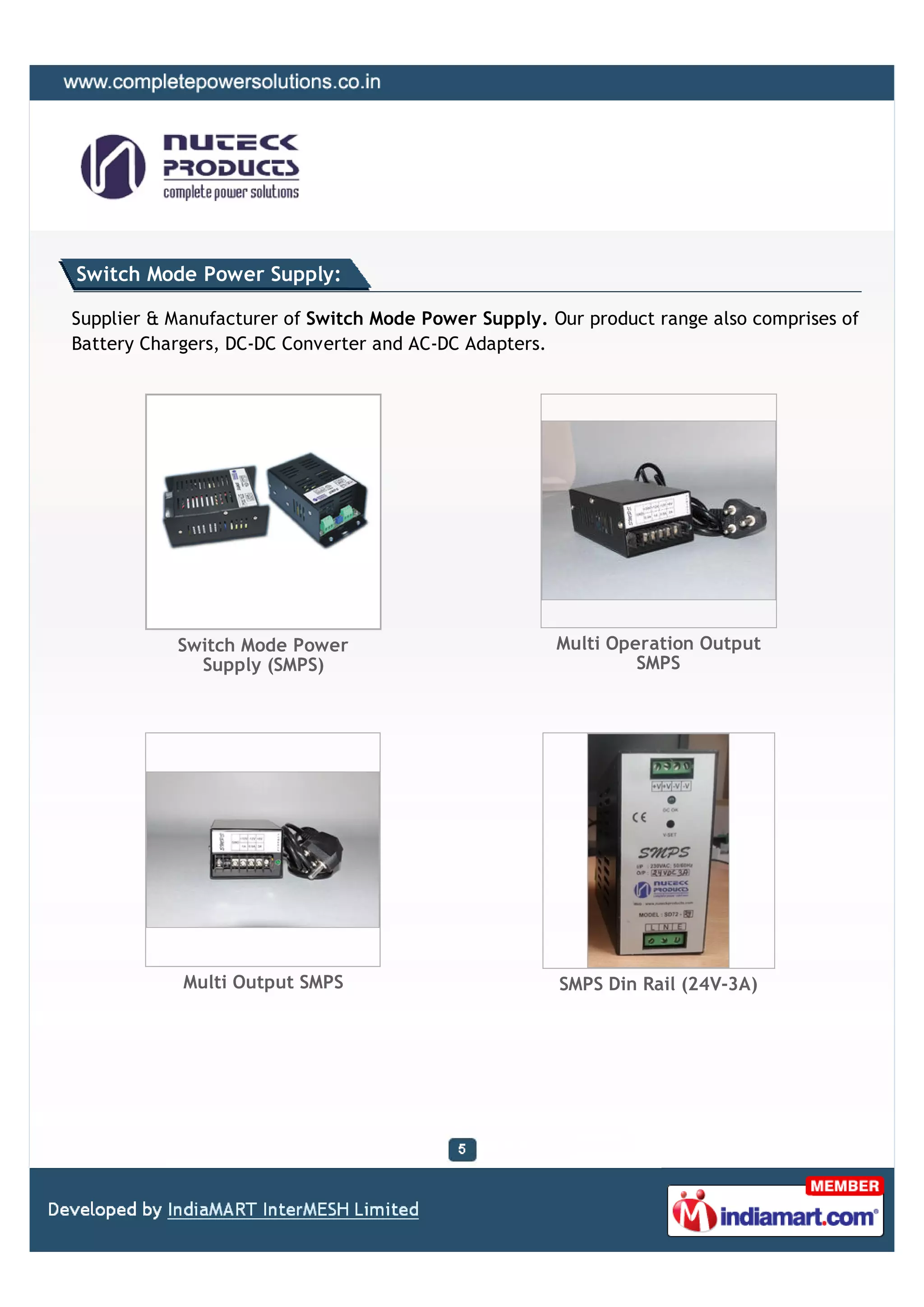 Nuteck Power Solutions P Ltd., Pune, Power Supply Products | PPT