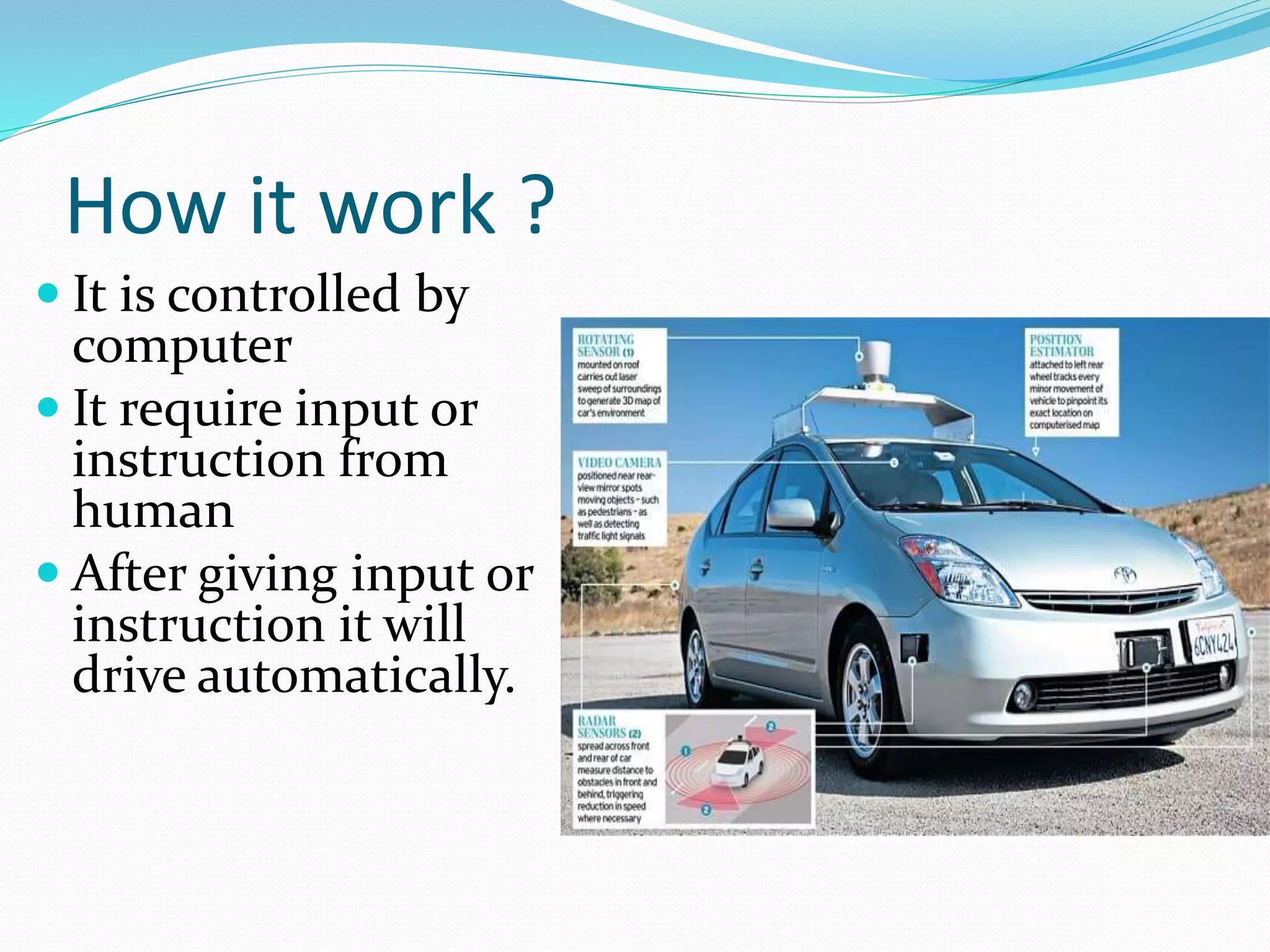 Complete ppt on driverless car 1(1) sd | PPTX