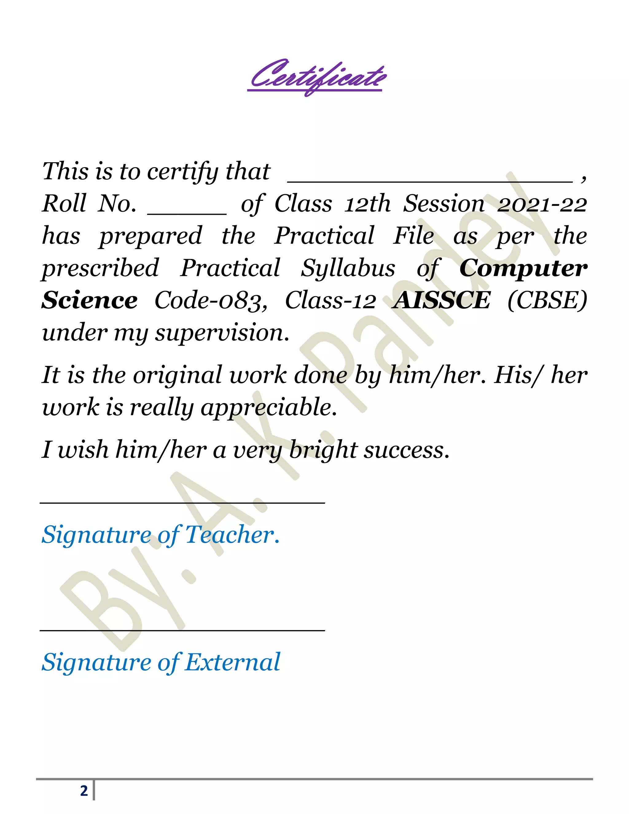 Complete practical file of class xii cs 2021-22 | PDF | Databases | Computer Software and ...