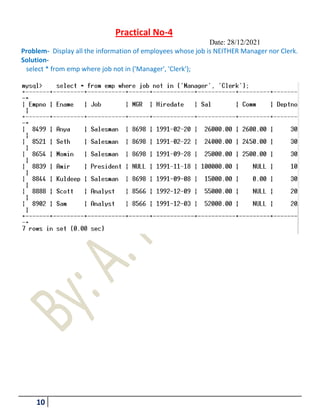 Complete practical file of class xii cs 2021-22 | PDF
