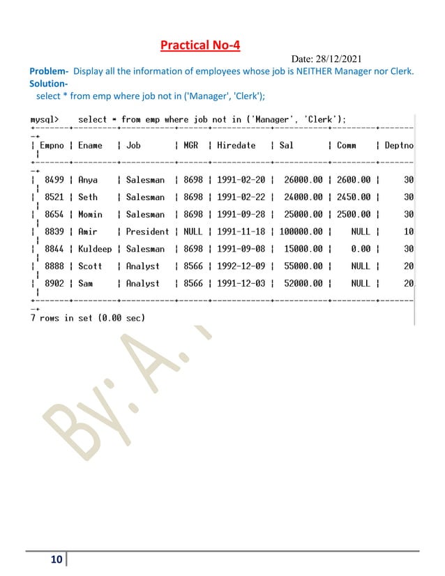 Complete practical file of class xii cs 2021-22 | PDF | Databases | Computer Software and ...