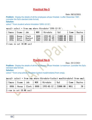 Complete practical file of class xii cs 2021-22 | PDF
