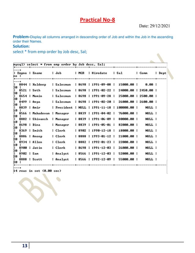Complete Practical File Of Class Xii Cs 2021 22 Pdf Databases
