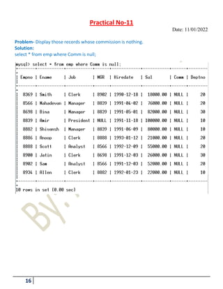 Complete practical file of class xii cs 2021-22 | PDF