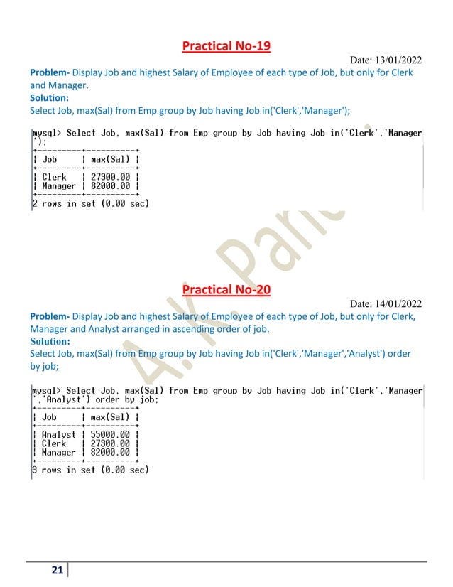 Complete Practical File Of Class Xii Cs 2021 22 Pdf Databases Computer Software And